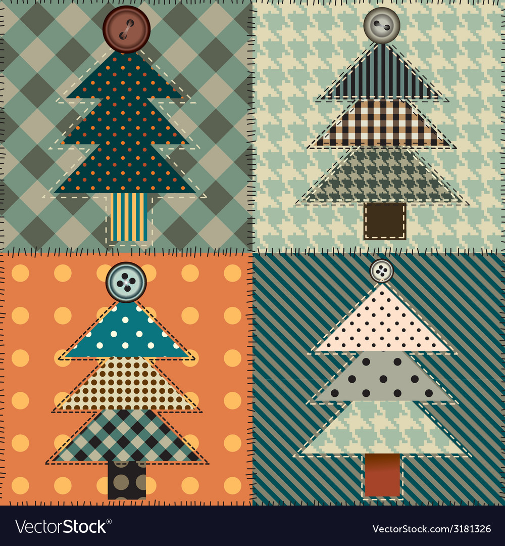 Christmas tree pattern Royalty Free Vector Image