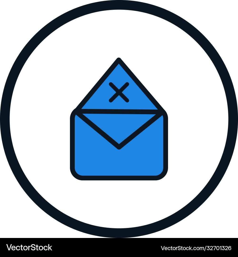 Email spamming icon spam mailing wrong e-mail Vector Image