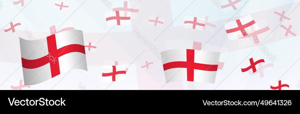 England flag-themed abstract design on a banner Vector Image