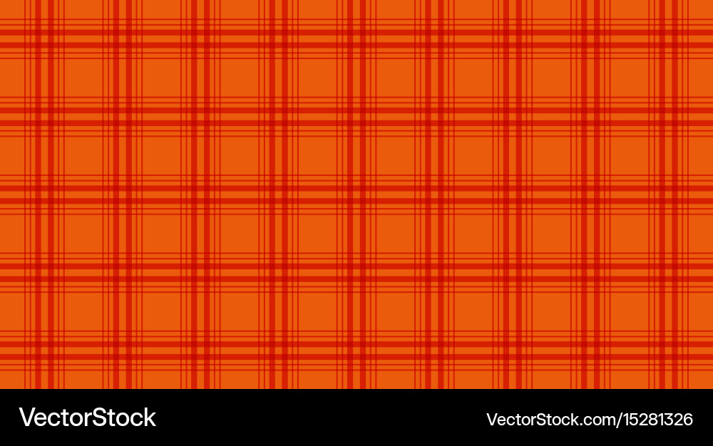 Fabric in orange color seamless tartan pattern Vector Image
