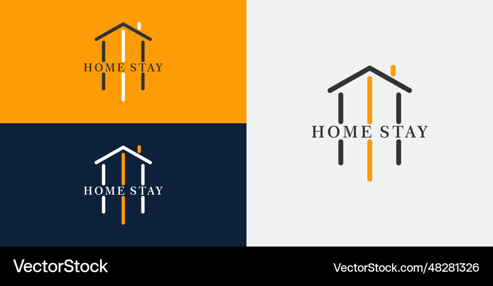 Home stay logo design with simple concept Vector Image