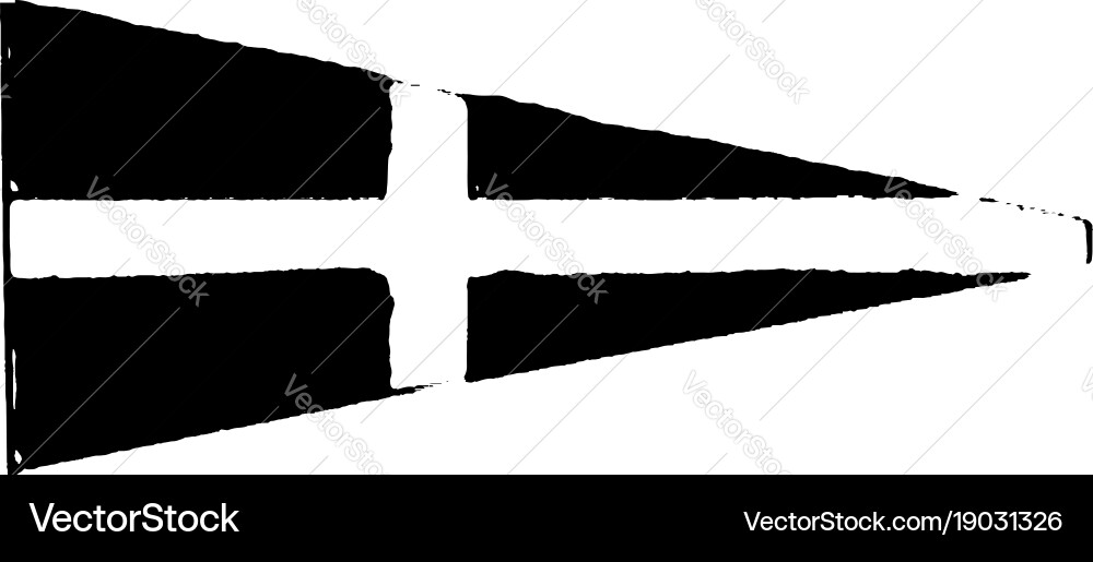 International code flag for the letter f vintage Vector Image
