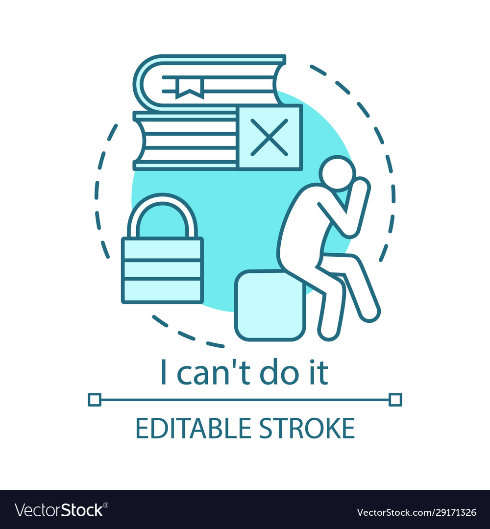Learning problems concept icon difficulties idea Vector Image