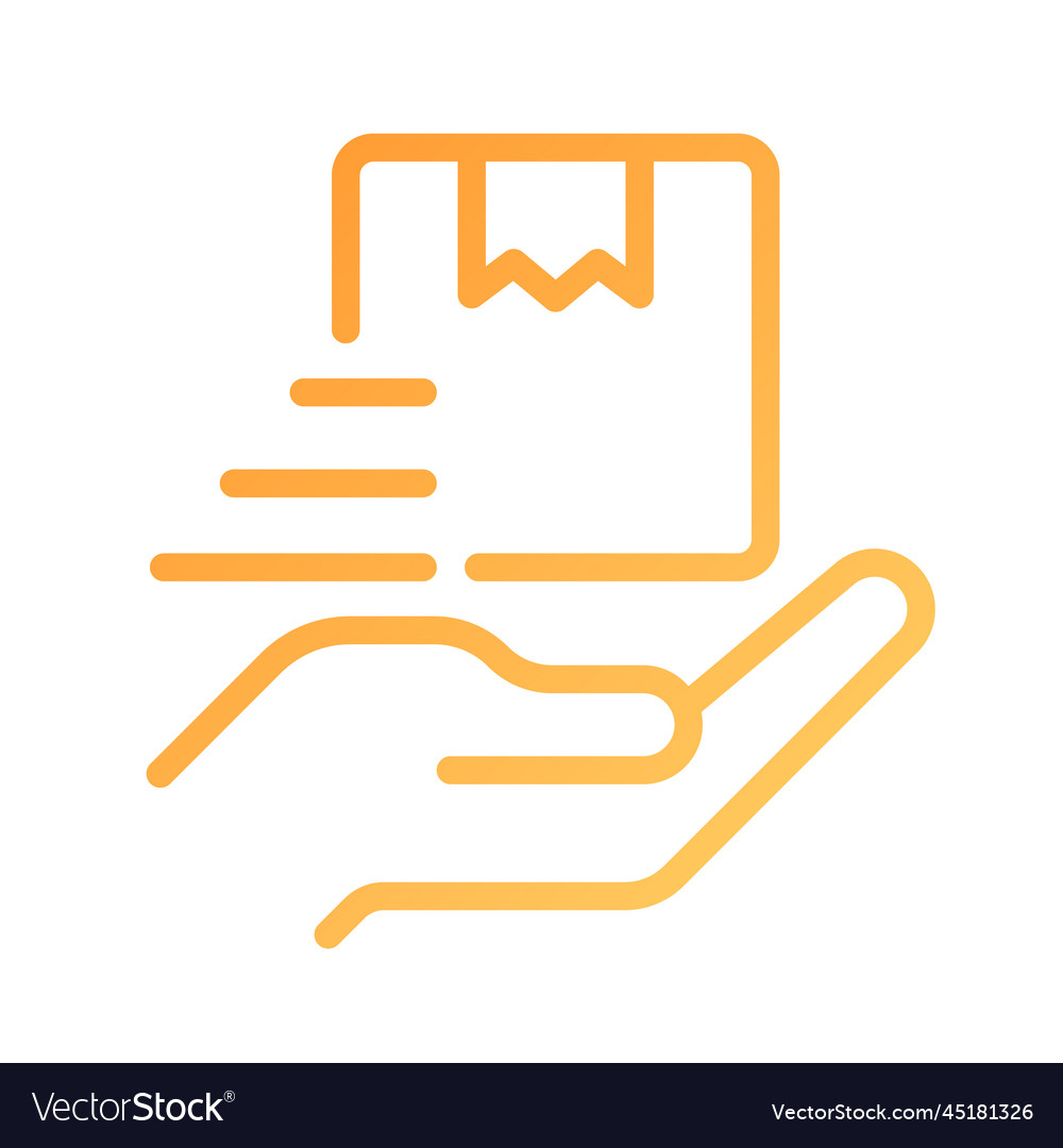 Provide delivery service pixel perfect gradient Vector Image Provide delivery service pixel perfect gradient Vector Image