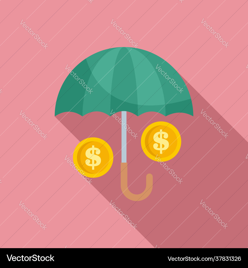 Retirement profit protection icon flat style Vector Image