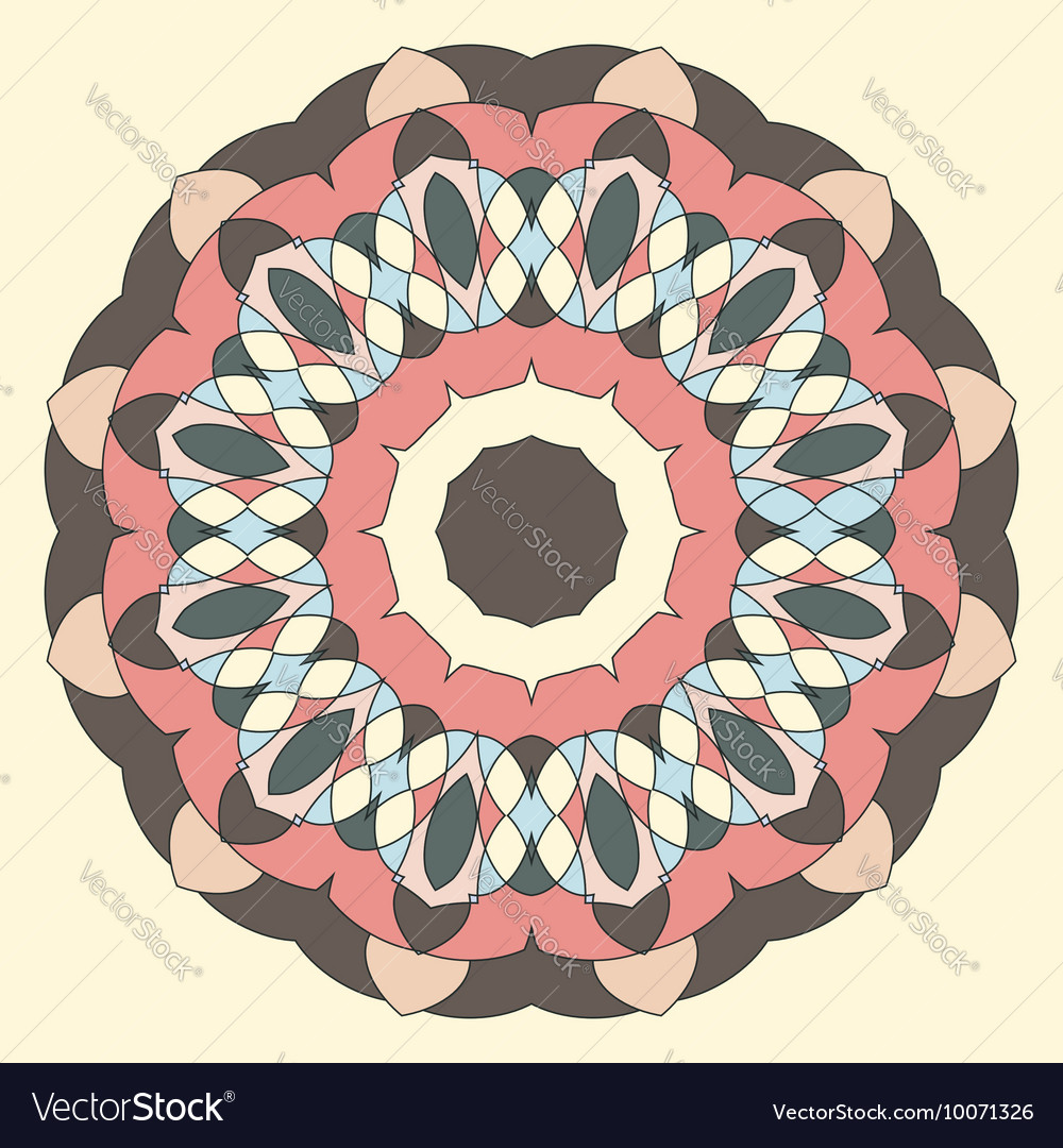 Round decorative pattern lace circle design Vector Image