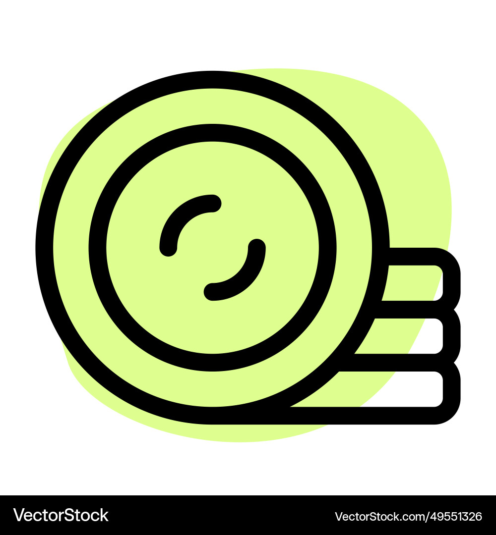 Stack of weight plates as gym equipment Royalty Free Vector