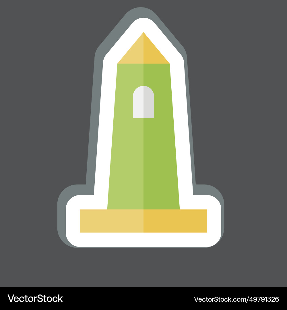 Sticker rish round tower related to ireland Vector Image