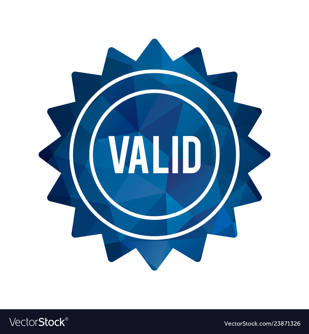 Valid stamp icon Royalty Free Vector Image - VectorStock
