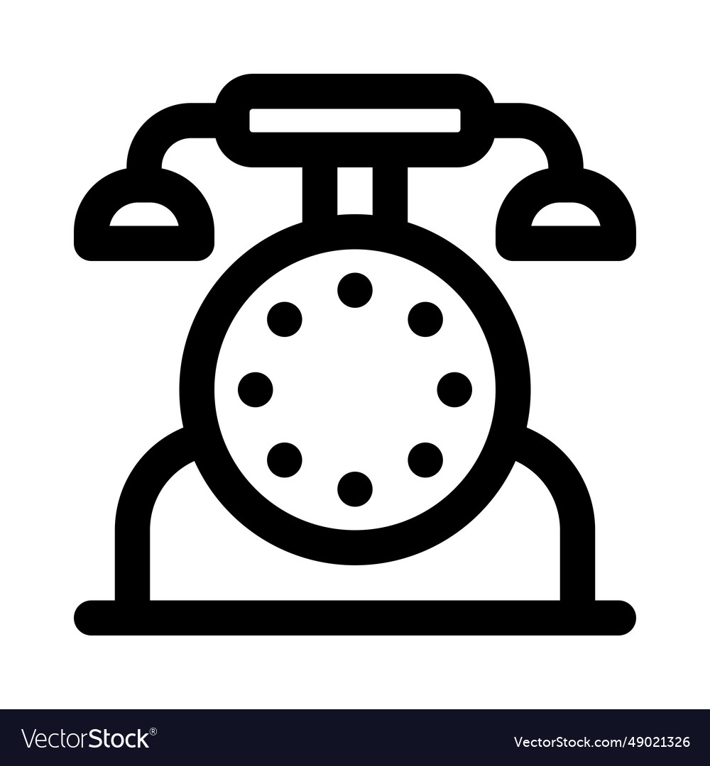 Vintage communication device with rotary dial Vector Image