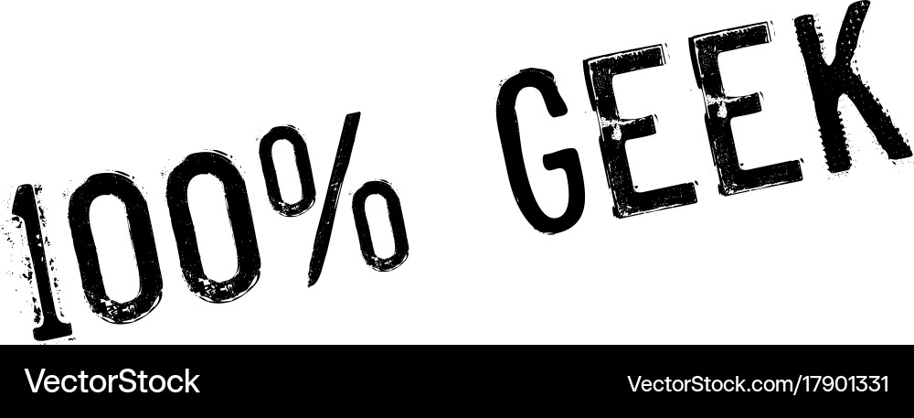 100 geek rubber stamp Royalty Free Vector Image