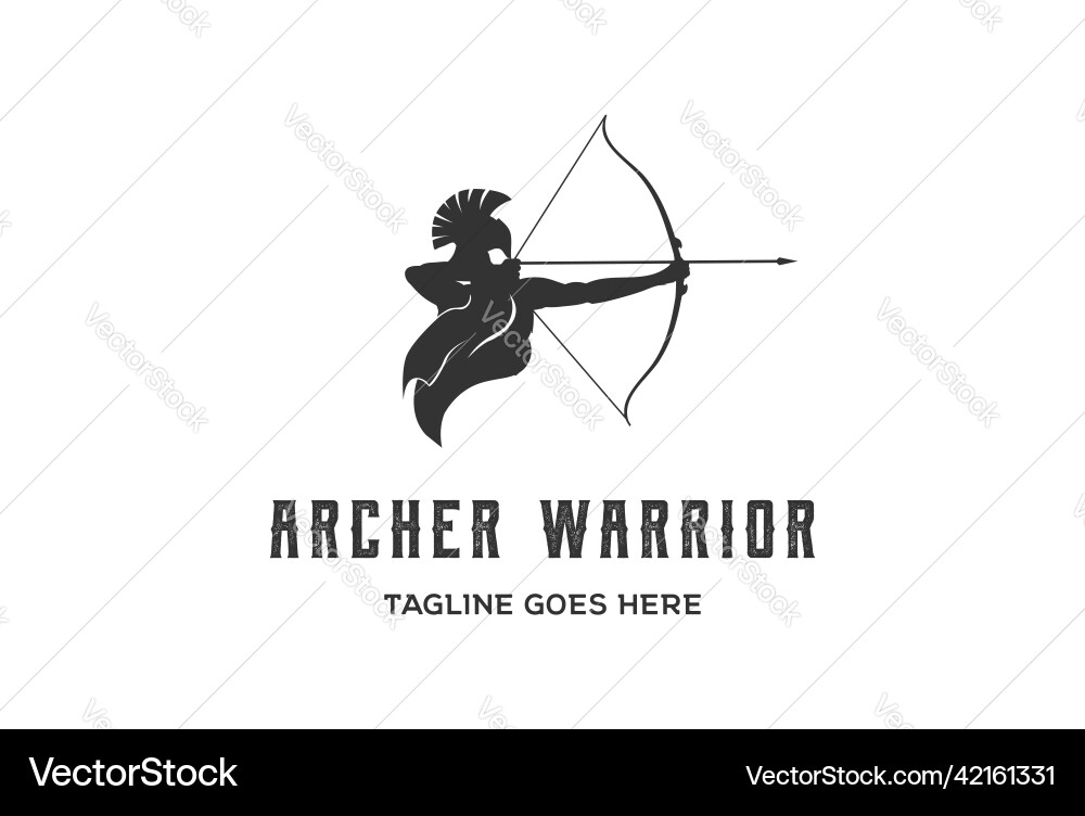 Ancient greek archer archery sparta warrior Vector Image