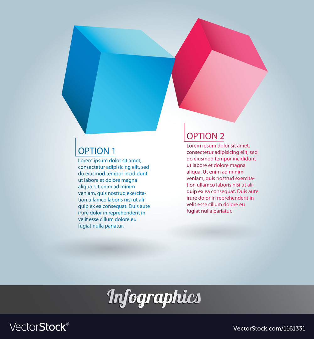 Cube infographics Royalty Free Vector Image - VectorStock