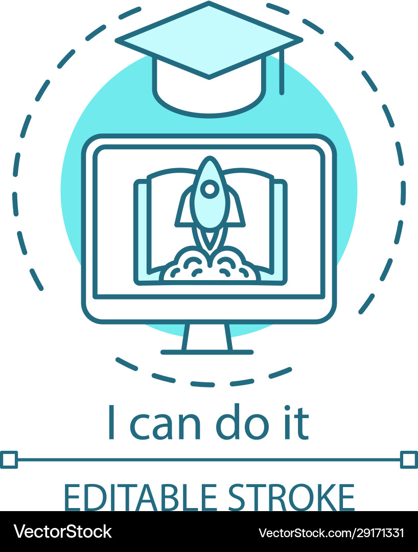 Goal achieving concept icon education motivation Vector Image