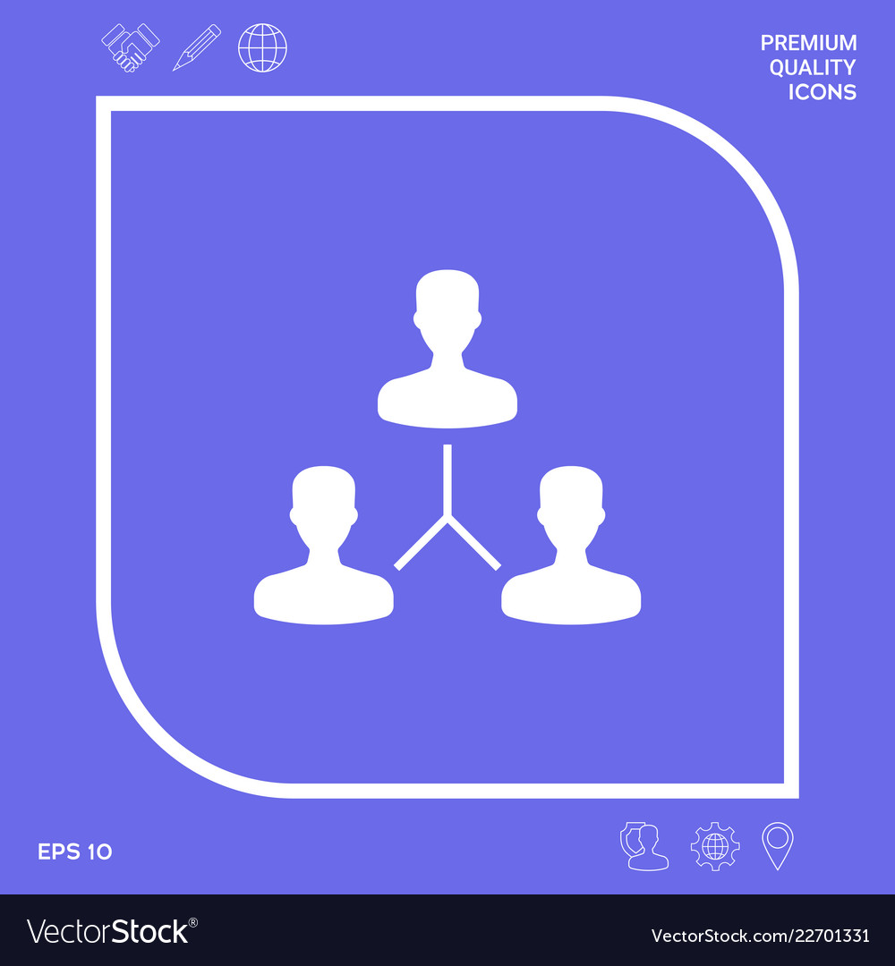 Human connection symbol graphic elements Vector Image