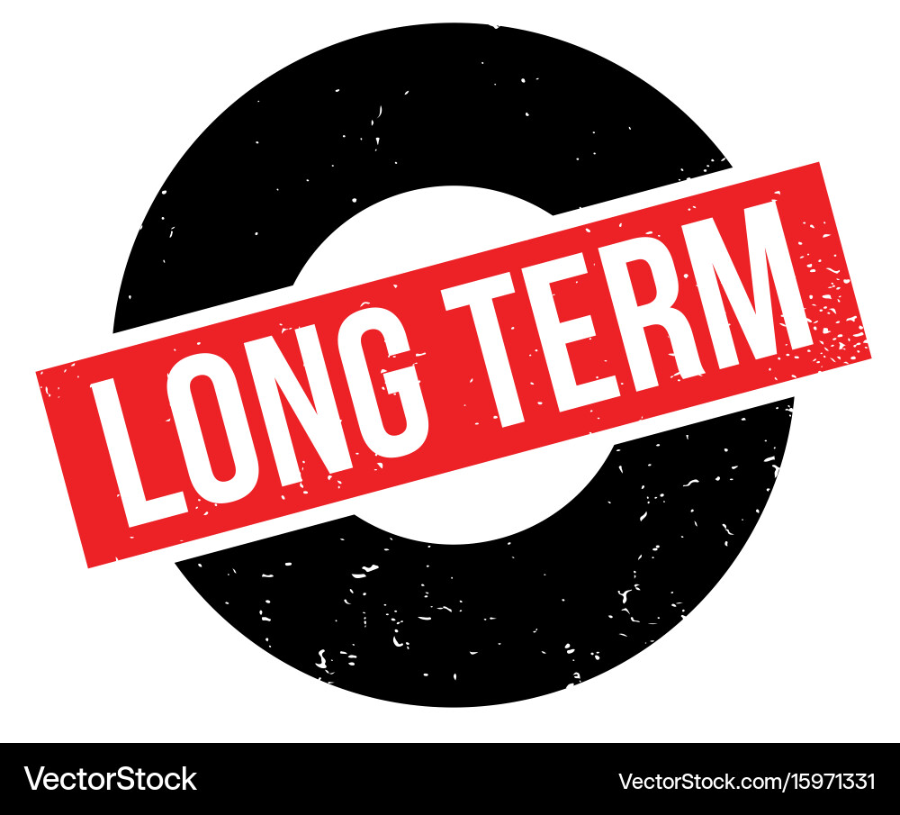 Long term rubber stamp Royalty Free Vector Image