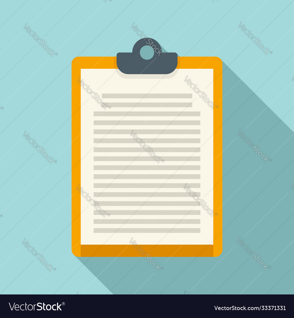 Summary icon flat style Royalty Free Vector Image