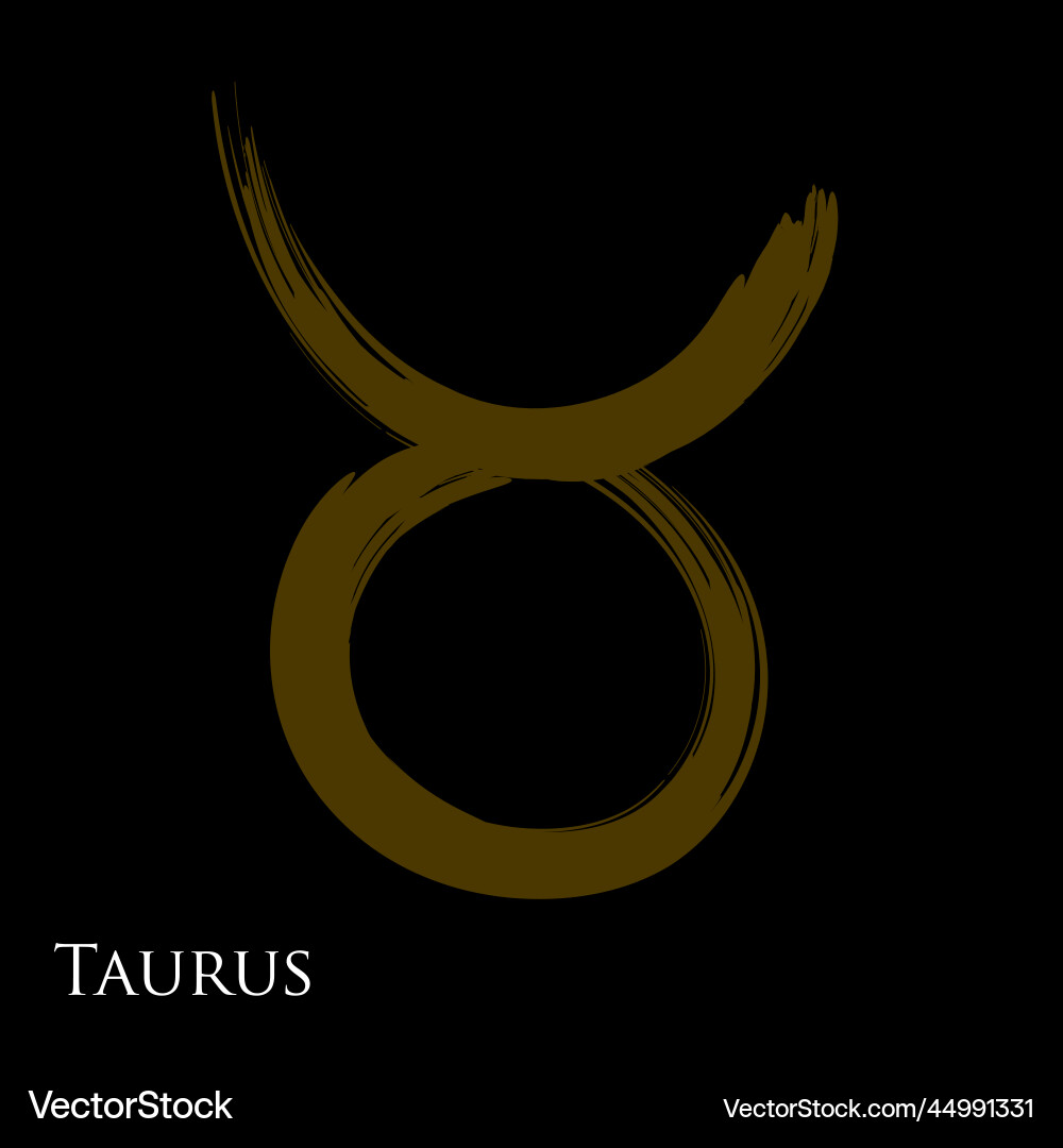 Taurus zodiac symbol isolated on white background Vector Image