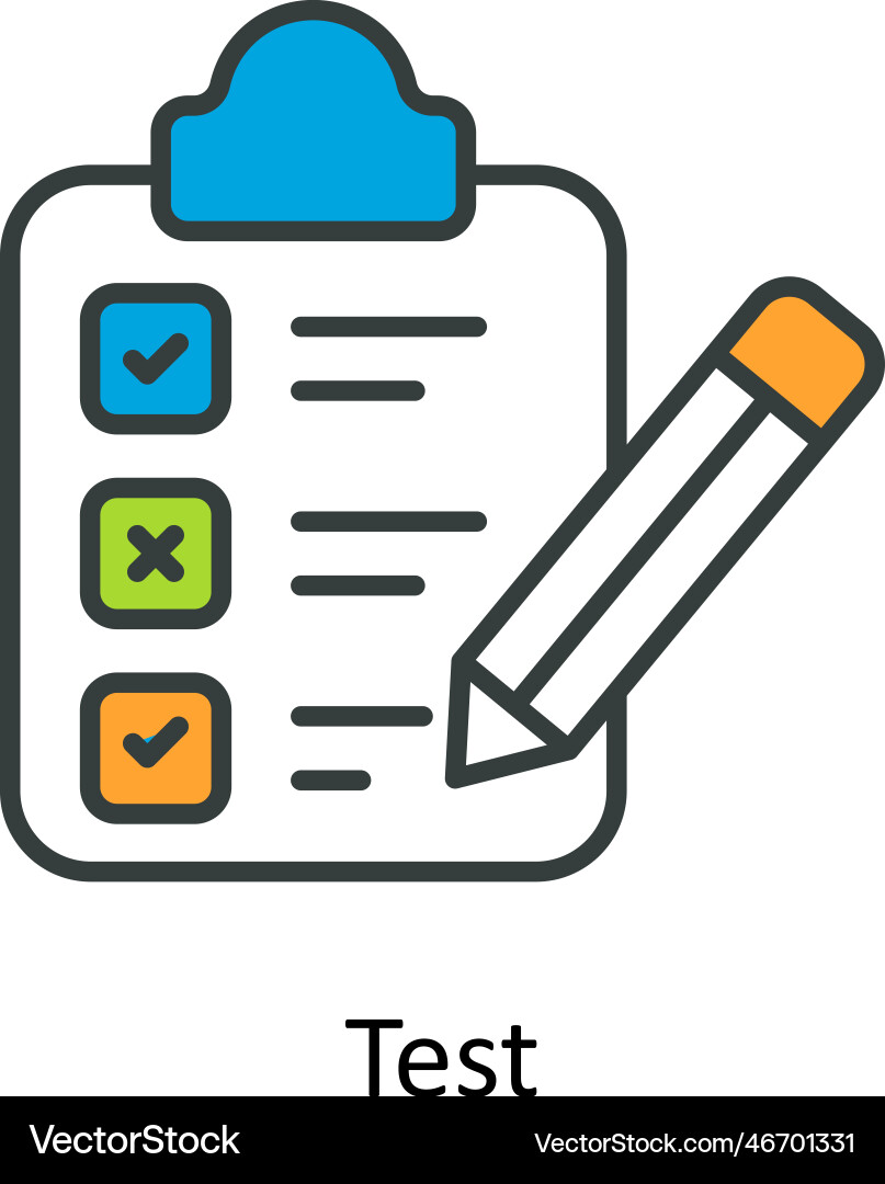 Test fill outline icons simple stock illus Vector Image