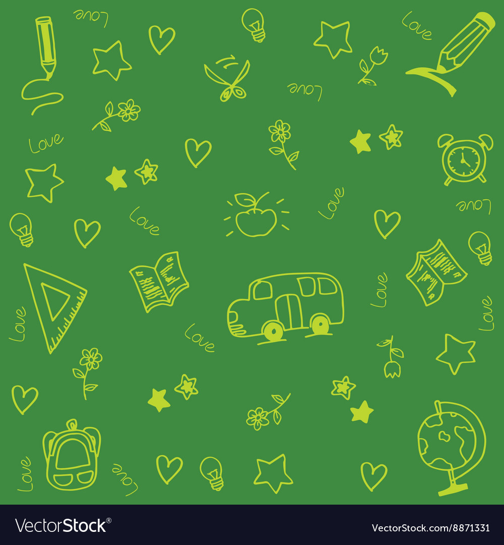 Theme school doodle art Royalty Free Vector Image