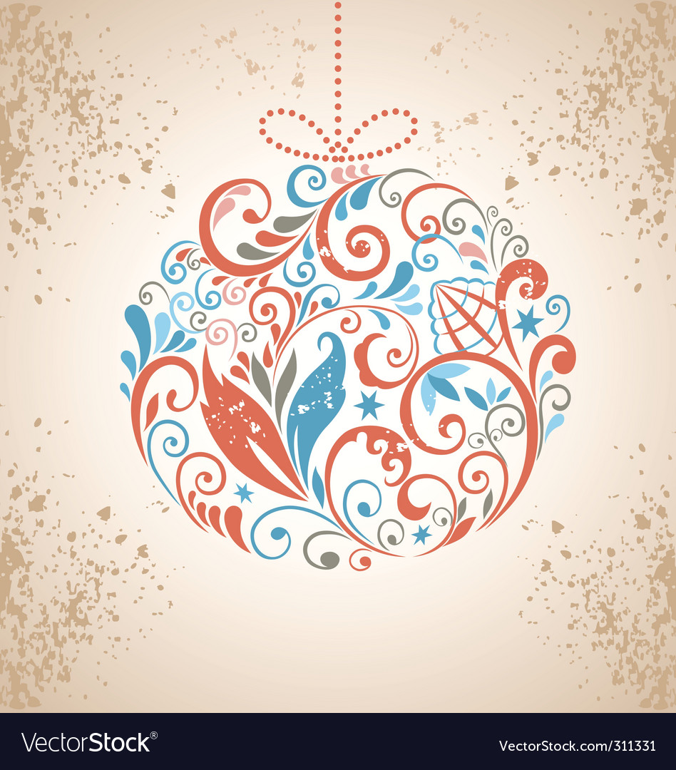 Vintage christmas Royalty Free Vector Image - VectorStock