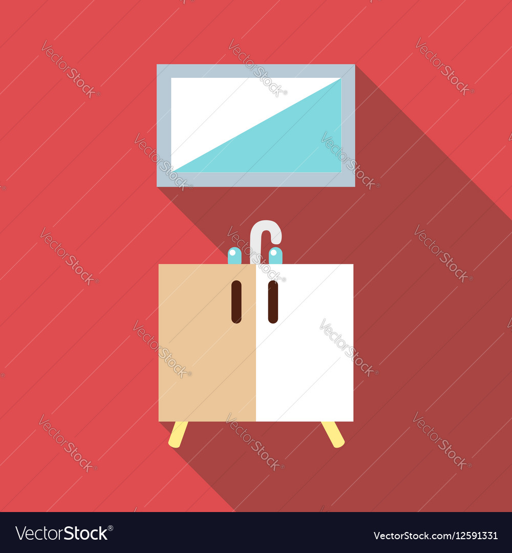 Washbasin icon flat style Royalty Free Vector Image Washbasin icon flat style Royalty Free Vector Image