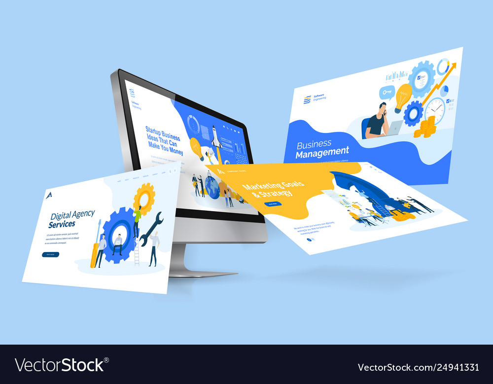 Web design template Royalty Free Vector Image - VectorStock