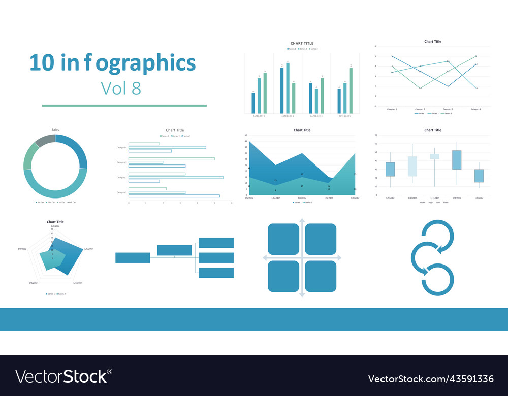 10 infographics elements Royalty Free Vector Image