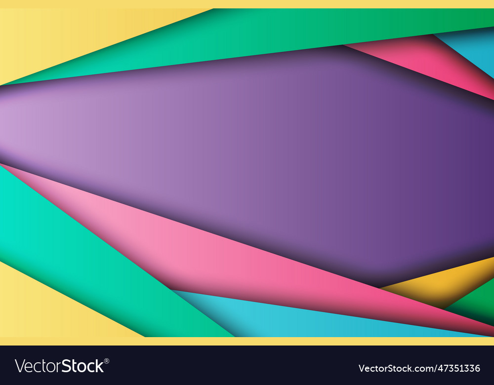 Abstract Colorful Stripes Overlapping Layer Vector Image
