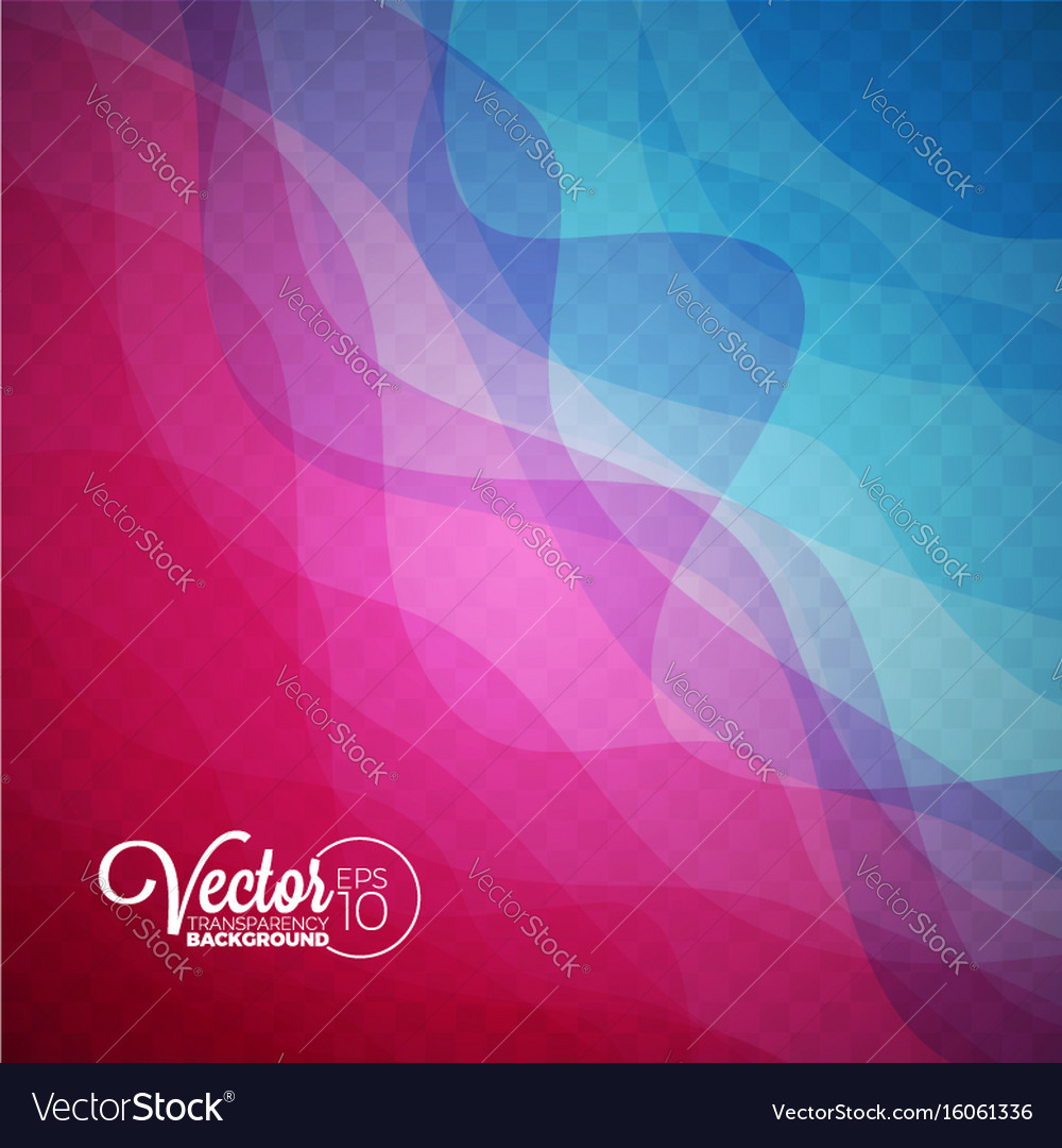 Abstract flowing color wave design on transparent Vector Image