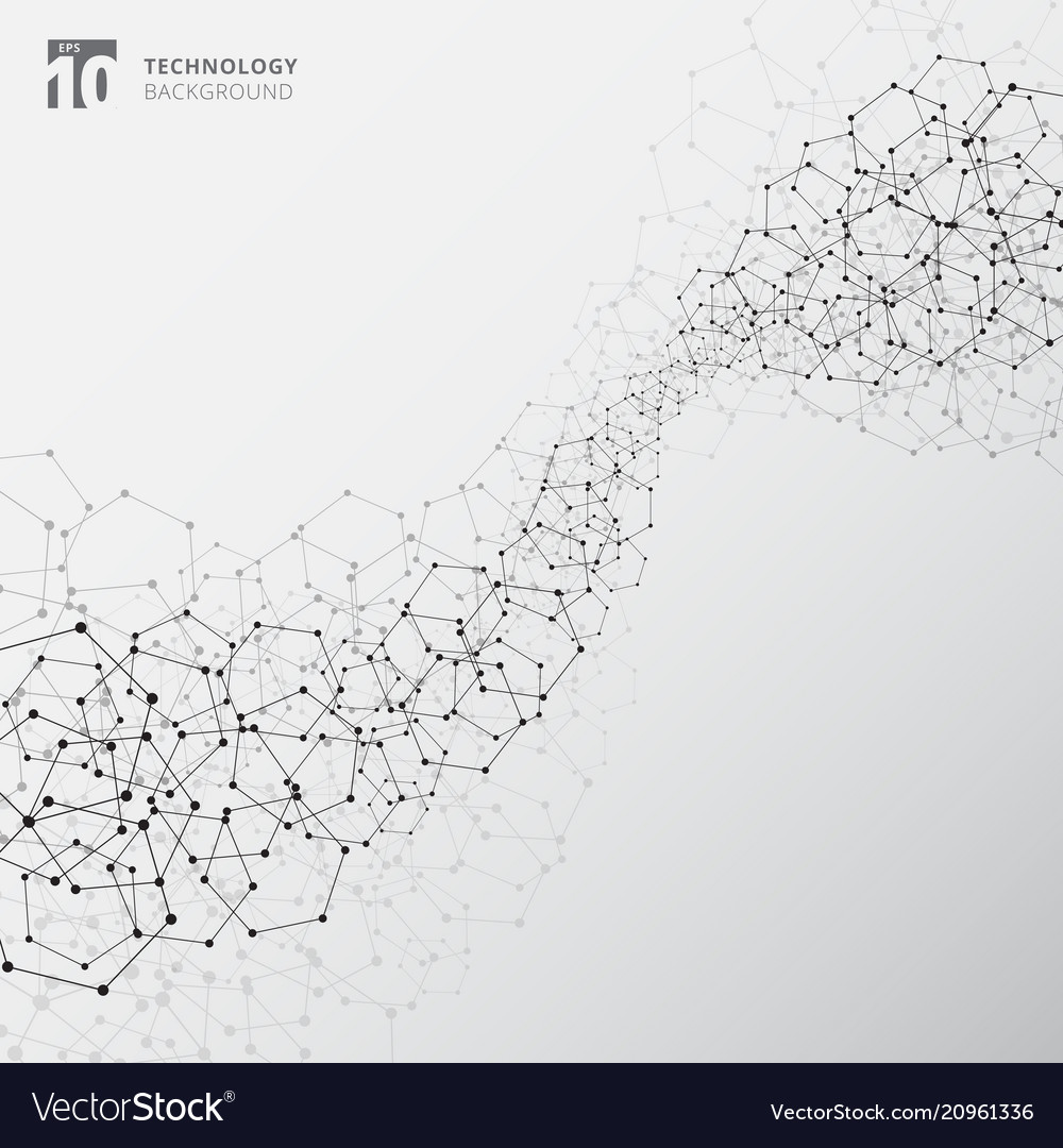 Abstract technology connection structure elements Vector Image