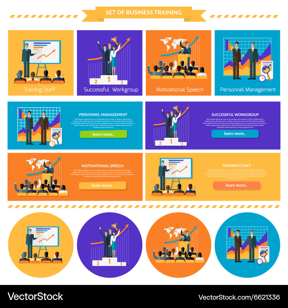 Business training success motivational management Vector Image