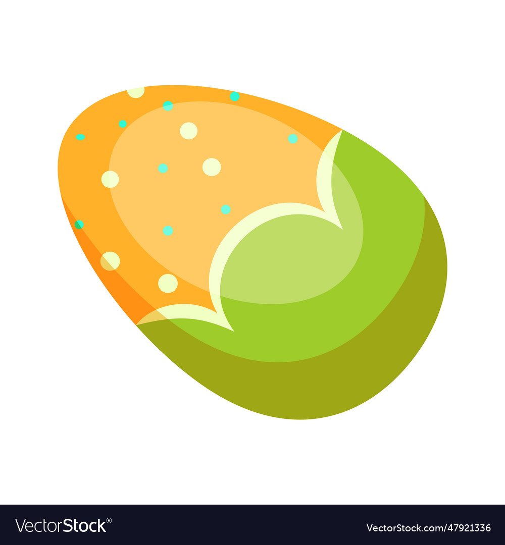 Colored easter egg paint dot orange Royalty Free Vector