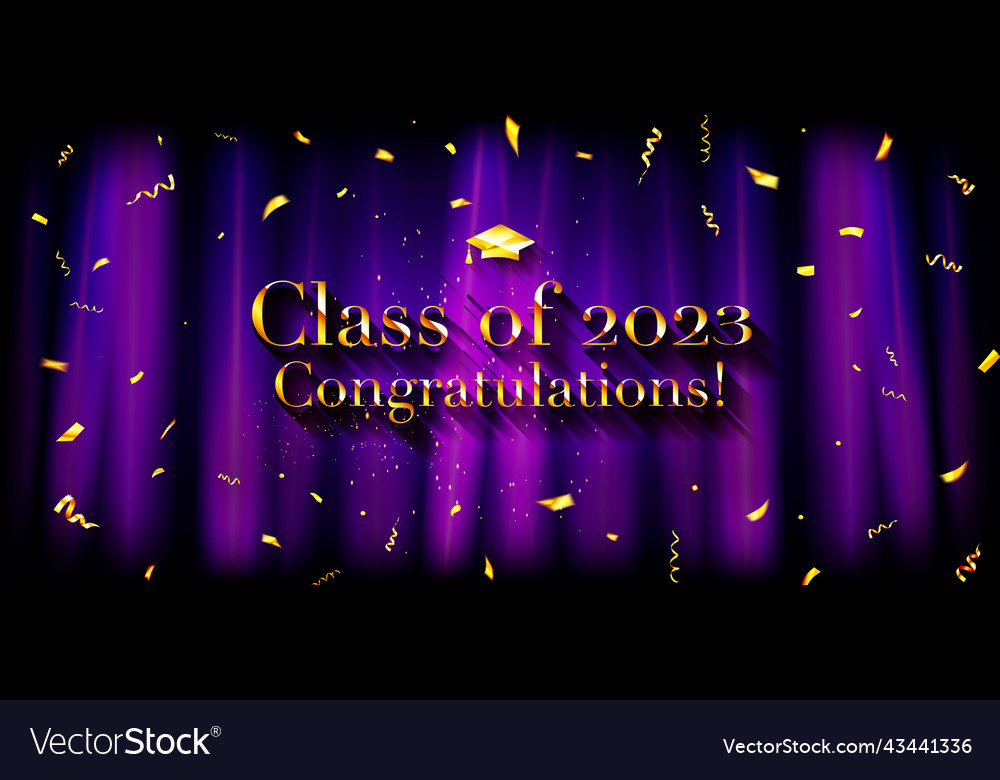 Congratulations class of 2023 Royalty Free Vector Image