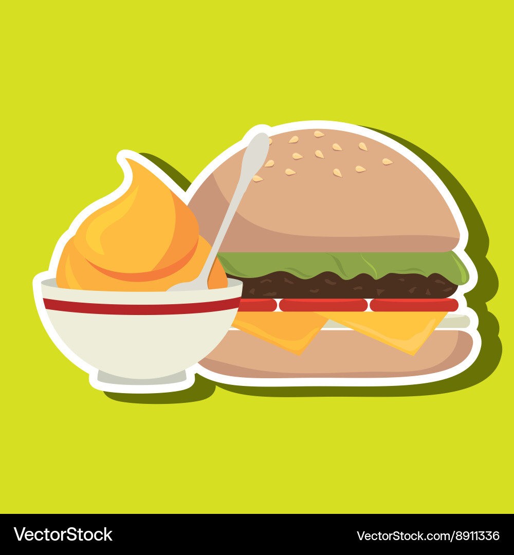 Delicious burger design Royalty Free Vector Image