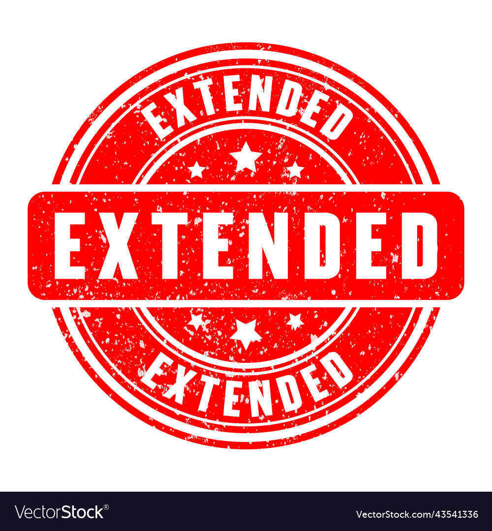 Extended rubber stamp on white background Vector Image