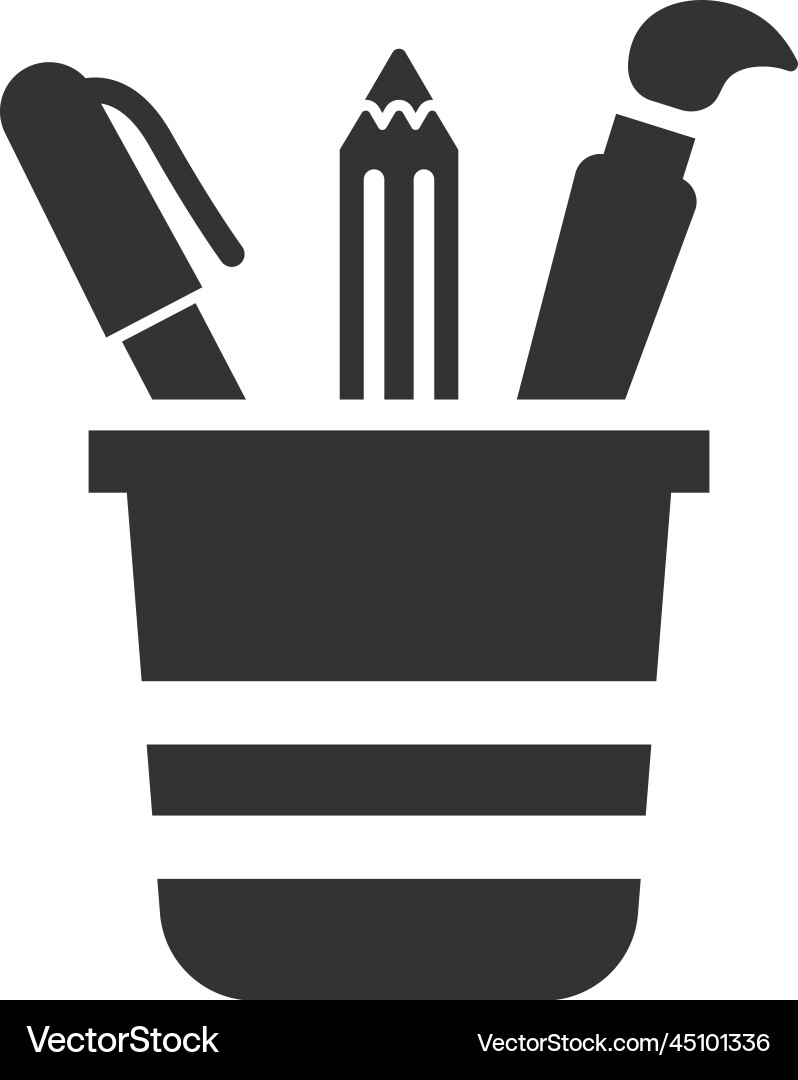 Pen box icon Royalty Free Vector Image - VectorStock