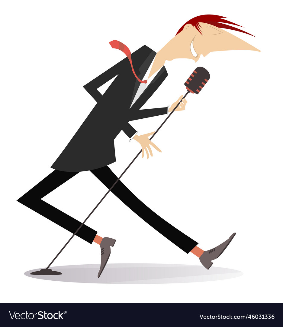 Romantic singer man Royalty Free Vector Image - VectorStock