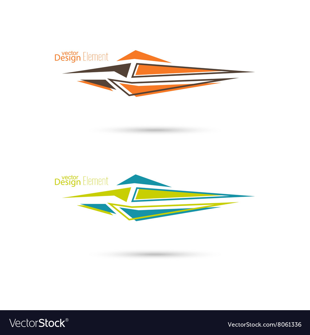 Sharp dynamic geometric shape Royalty Free Vector Image
