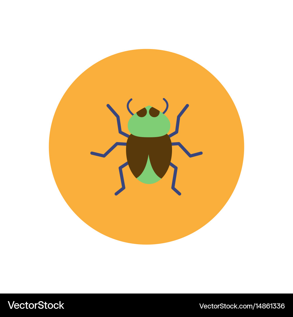 Stylish icon in color circle beetle insect Vector Image