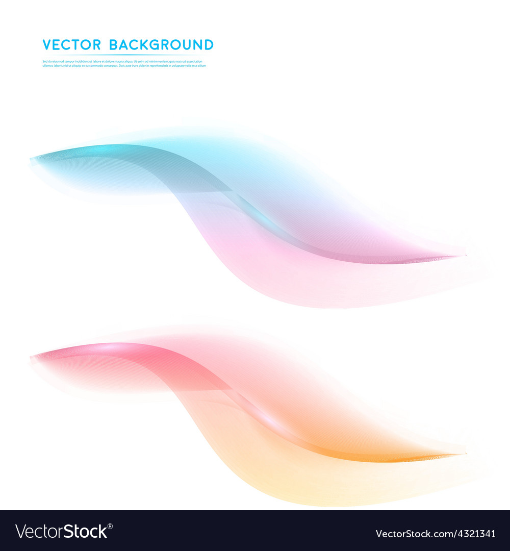 Abstract color waves design element Royalty Free Vector