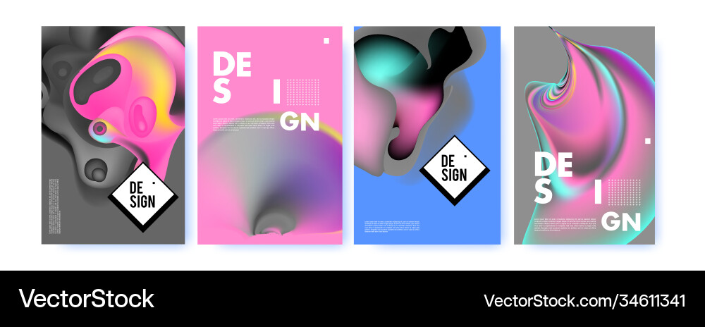 Abstract colorful liquid and fluid colors Vector Image