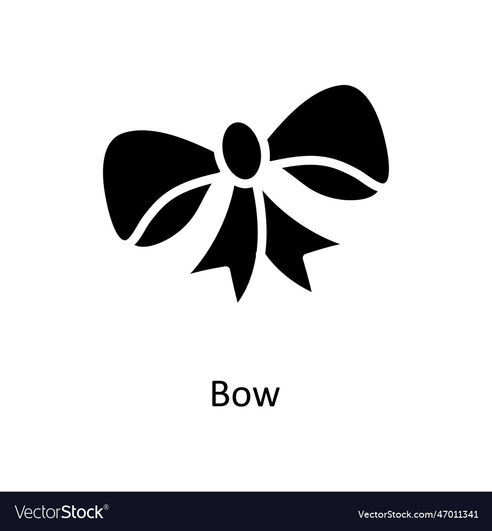 Bow solid icon design christm Royalty Free Vector Image