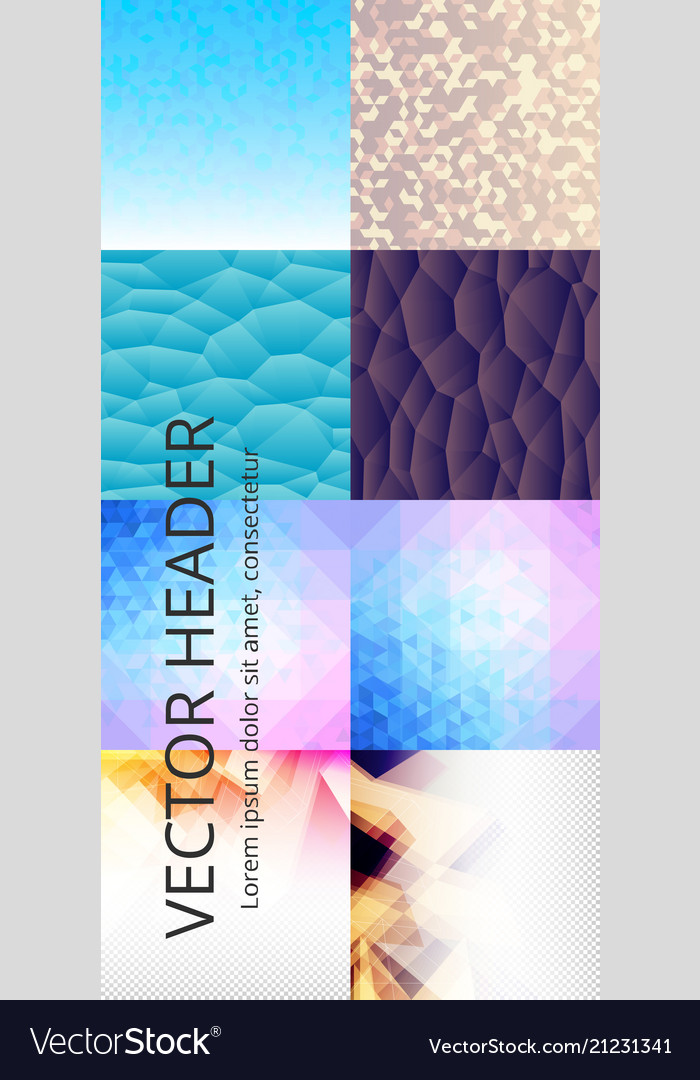 Collection of abstract multicolored backgrounds Vector Image
