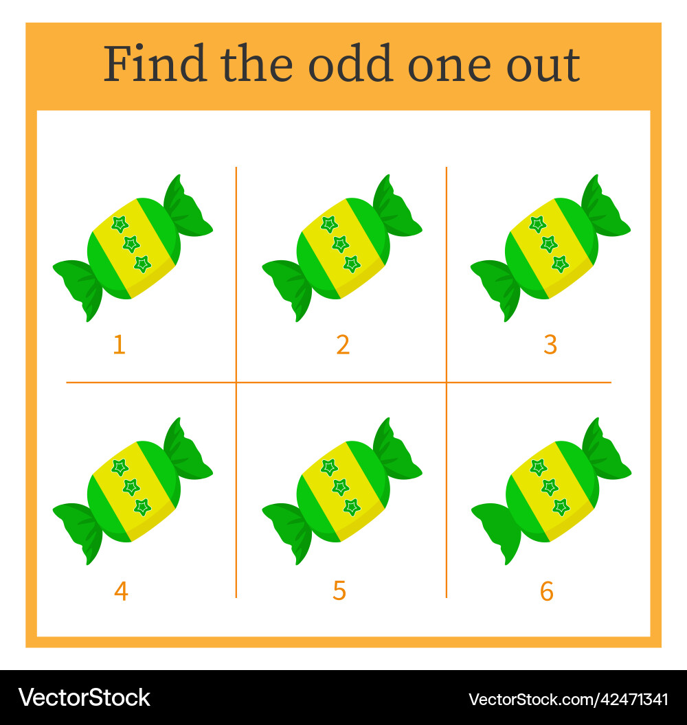 Game for kids find the odd one out Royalty Free Vector Image