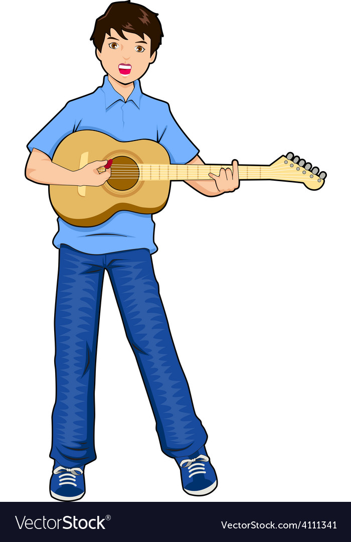 Guitar Player Royalty Free Vector Image - VectorStock