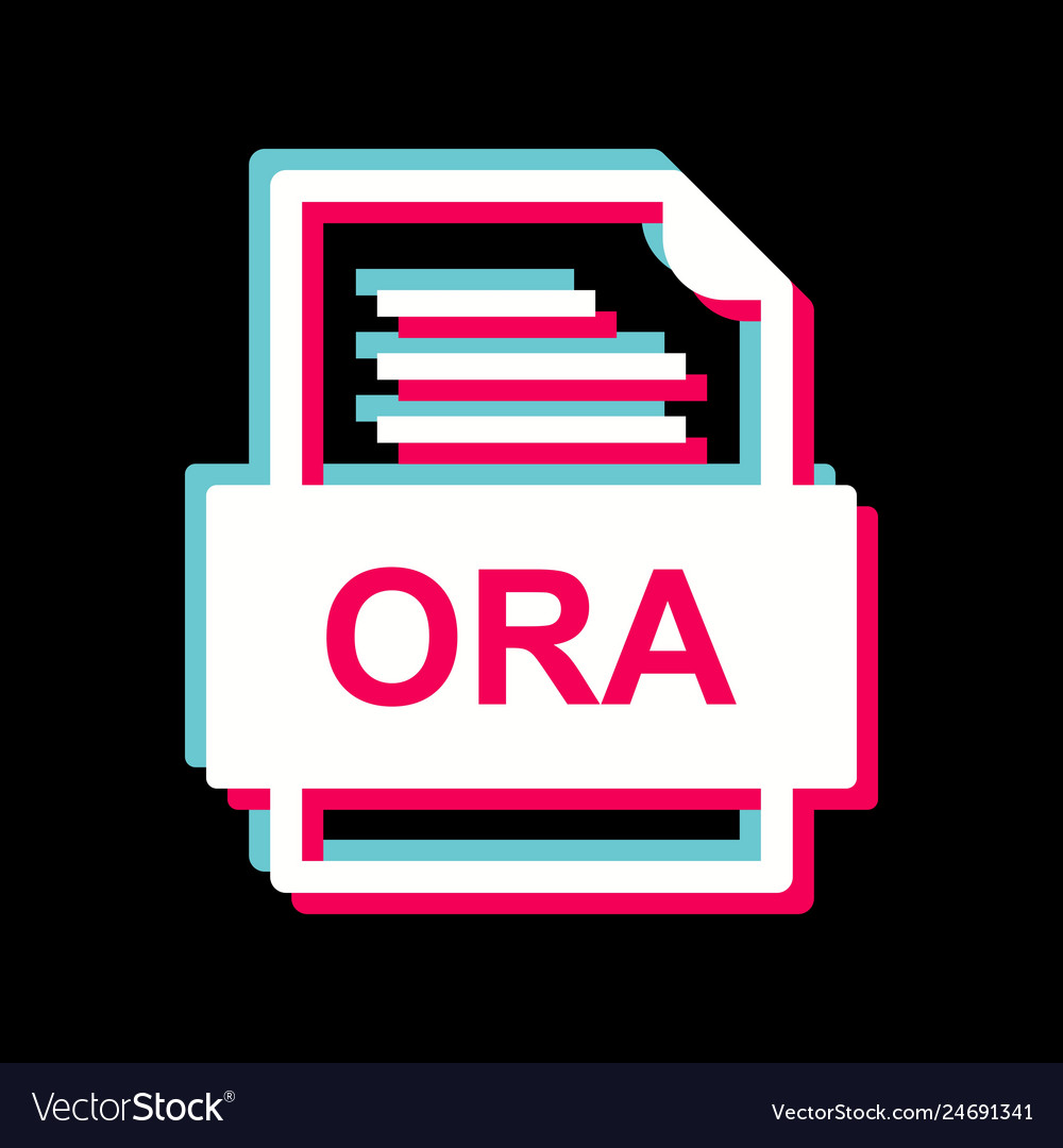 Ora file document icon Royalty Free Vector Image