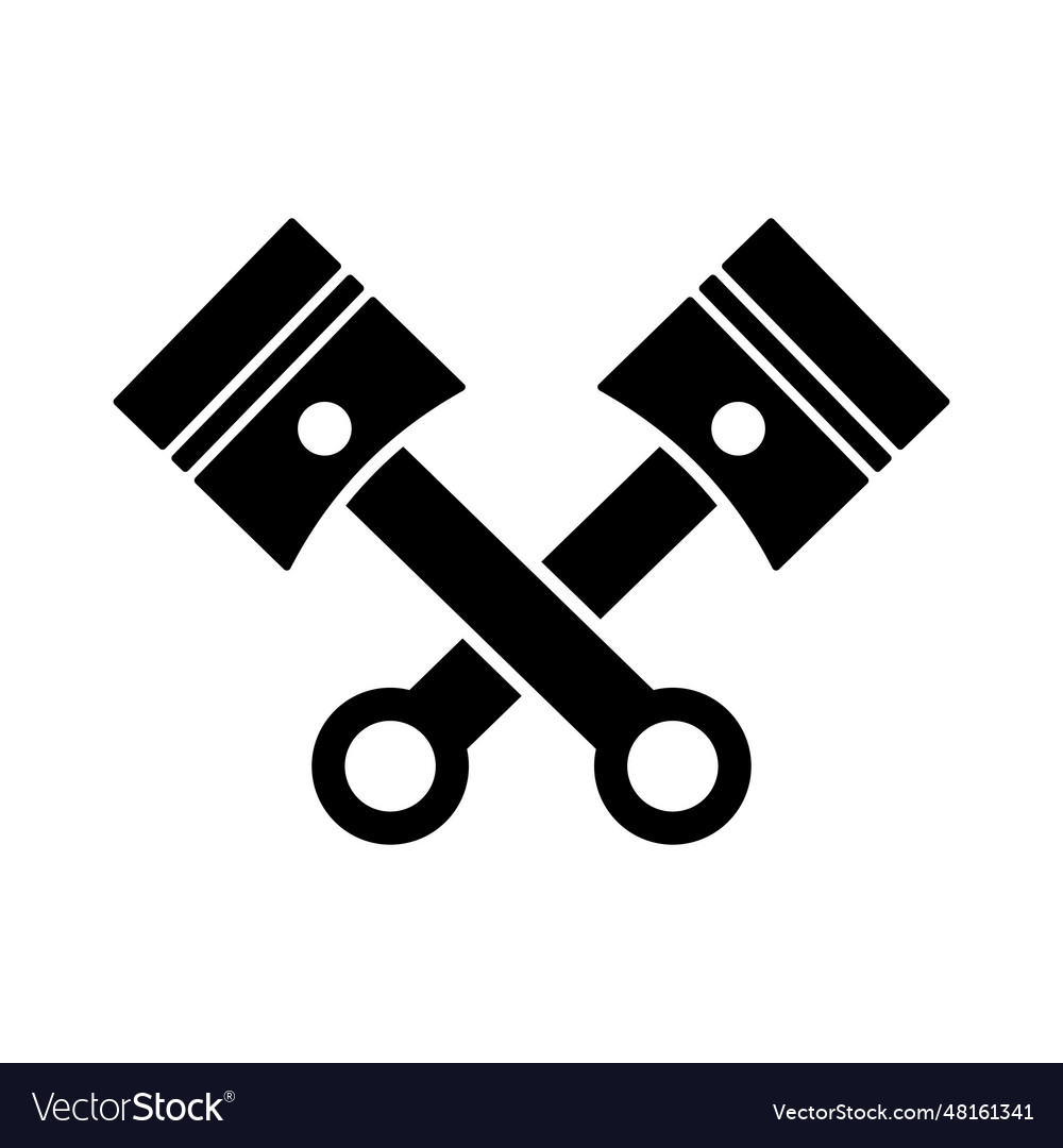 Piston flat style icon Royalty Free Vector Image