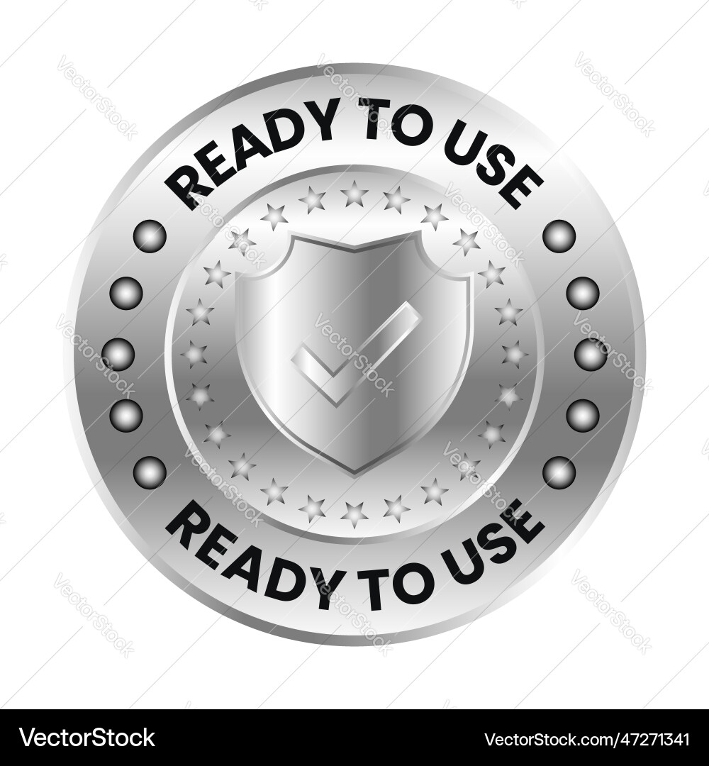Ready to use badge to serve badge easy Royalty Free Vector