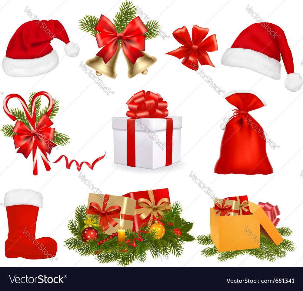 Set of christmas icons Royalty Free Vector Image
